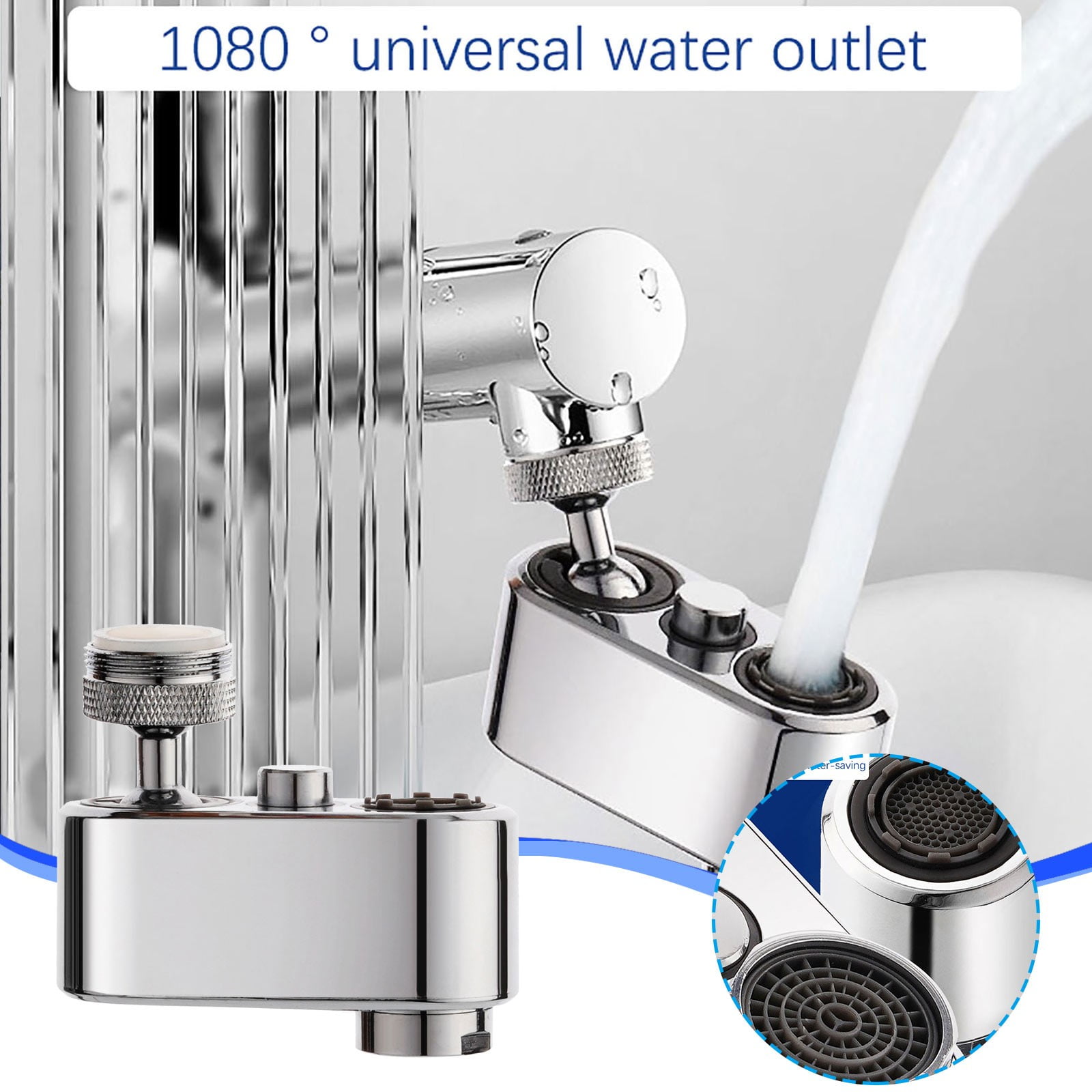 Faucet Extender with 1080° Rotation, Faucet Aerator, Large Angle ...
