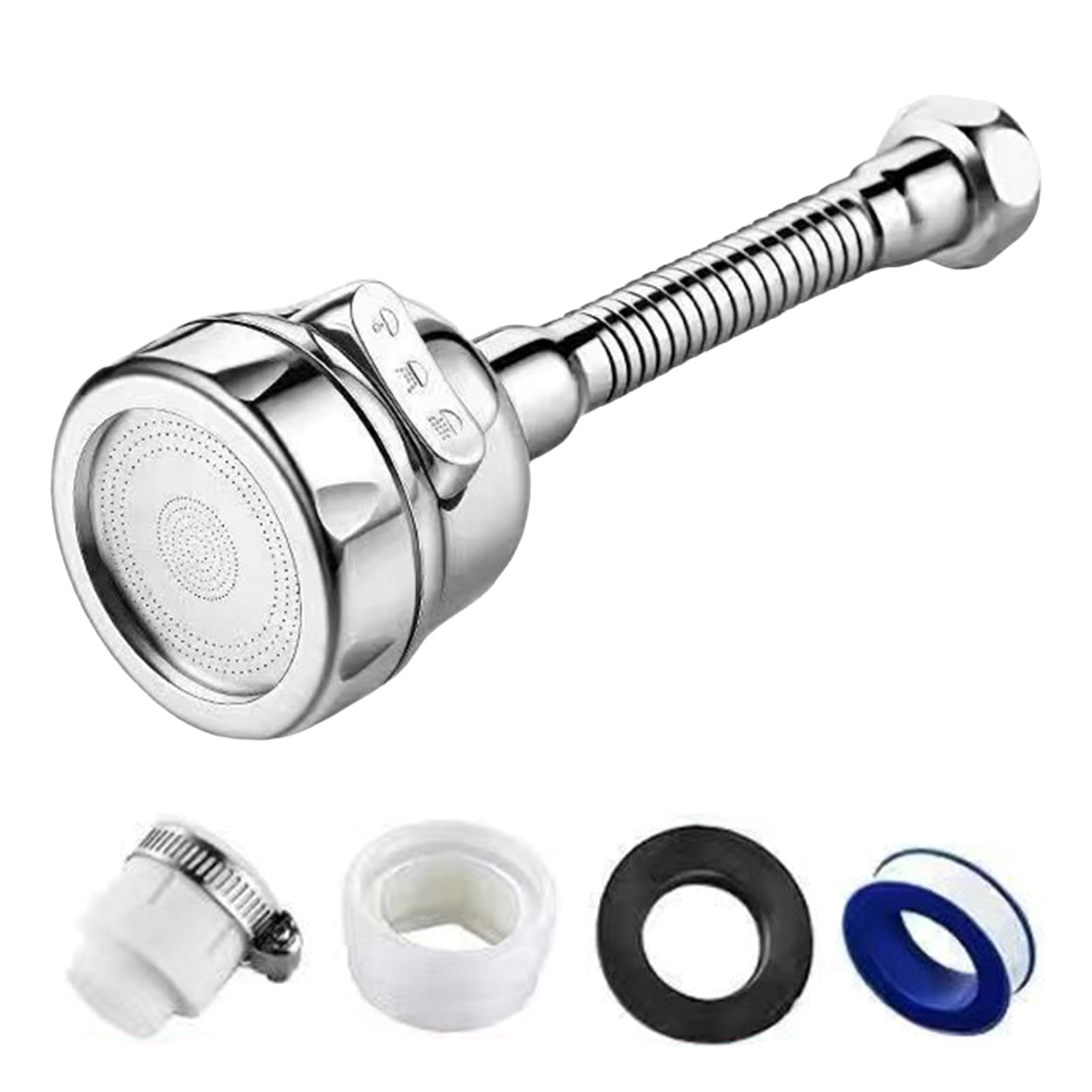 Faucet Extender 360-Degree Rotating Swivel Sprayer 3-Speed Water Flow ...