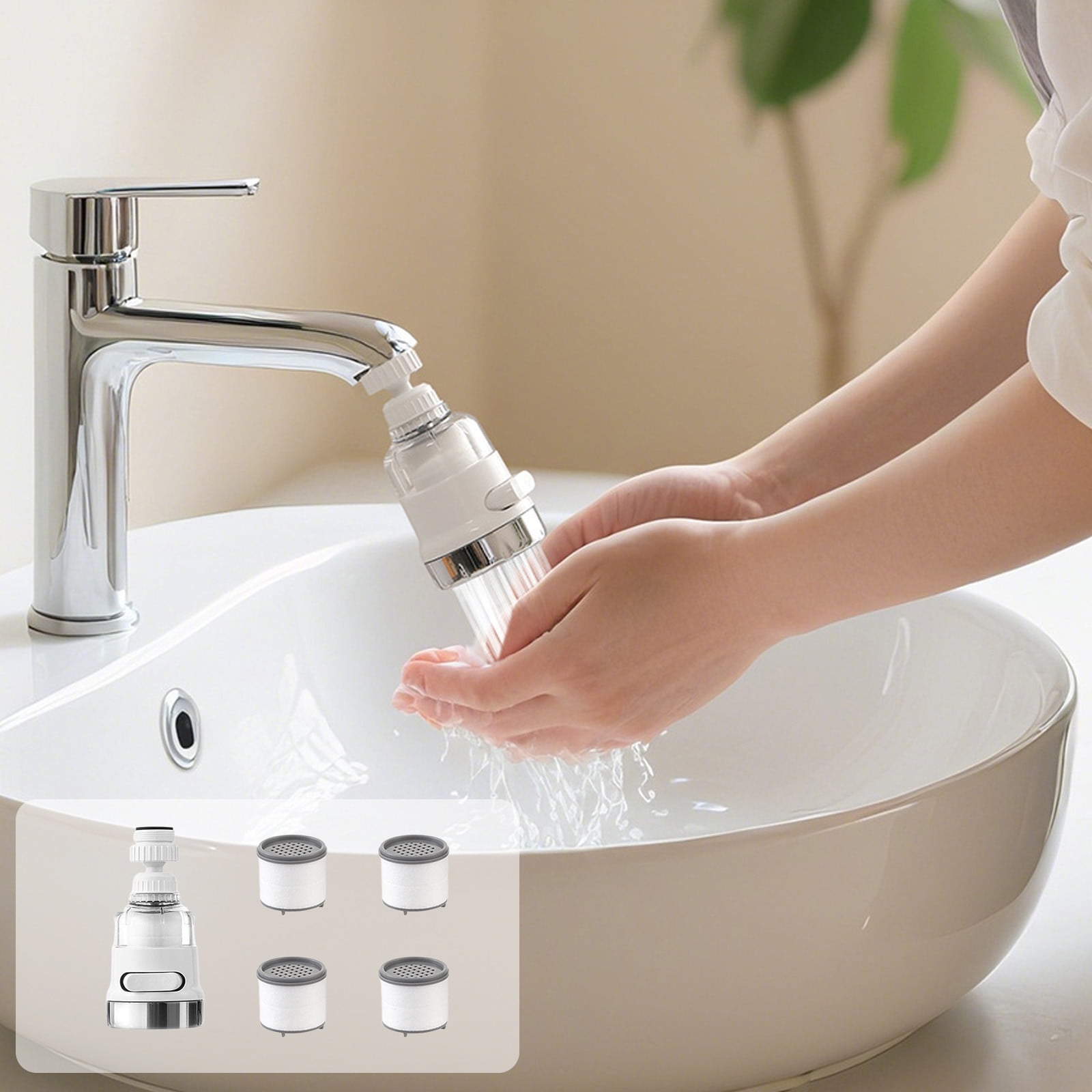 Faucet Filter Cartridge, Household Water Purifier Replacement for ...