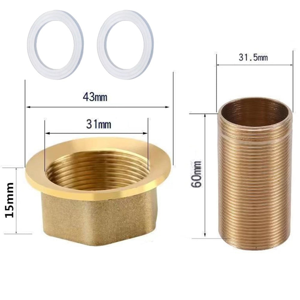 Faucet Fixed Foot Screw Cold Hot Water Faucet Fittings Base Brass Pipe ...