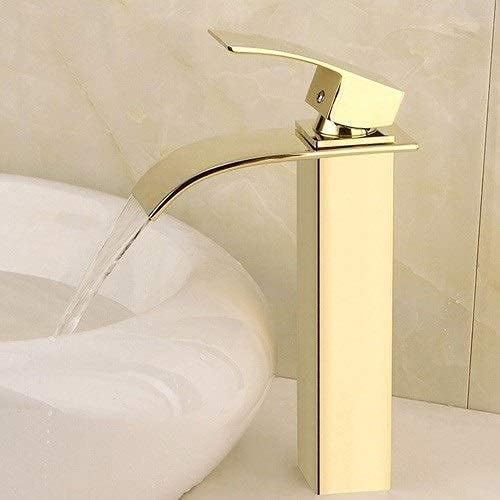 Faucet Full Bronze Hot and Cold Waterfall Basin Faucet Water-tap Gold ...