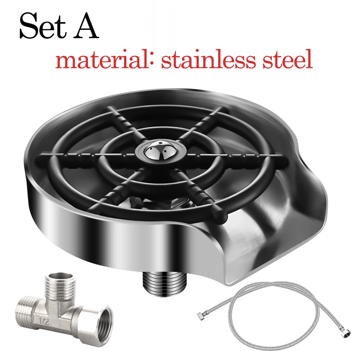 Faucet Glass Rinser High Pressure Cup Washer For Kitchen Sink Glass ...