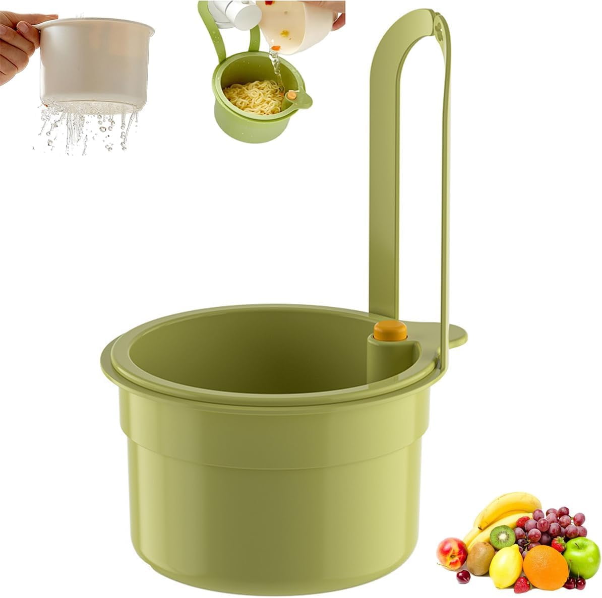 Faucet Hanging Strainer, Plastic Kitchen Drain Storage Basket, Press ...