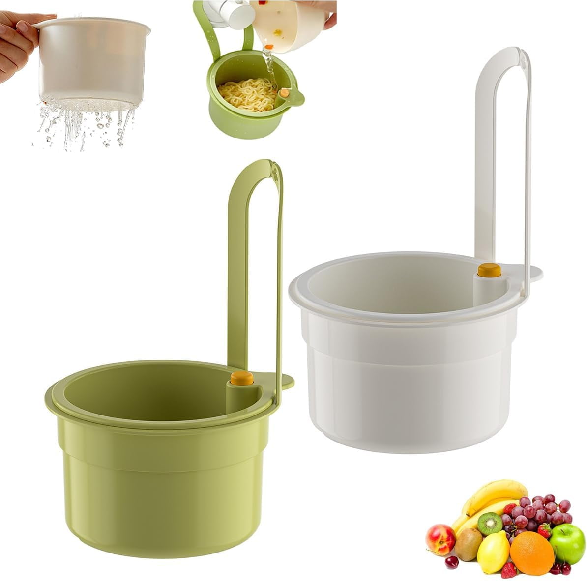 Faucet Hanging Strainer, Plastic Kitchen Drain Storage Basket, Press ...