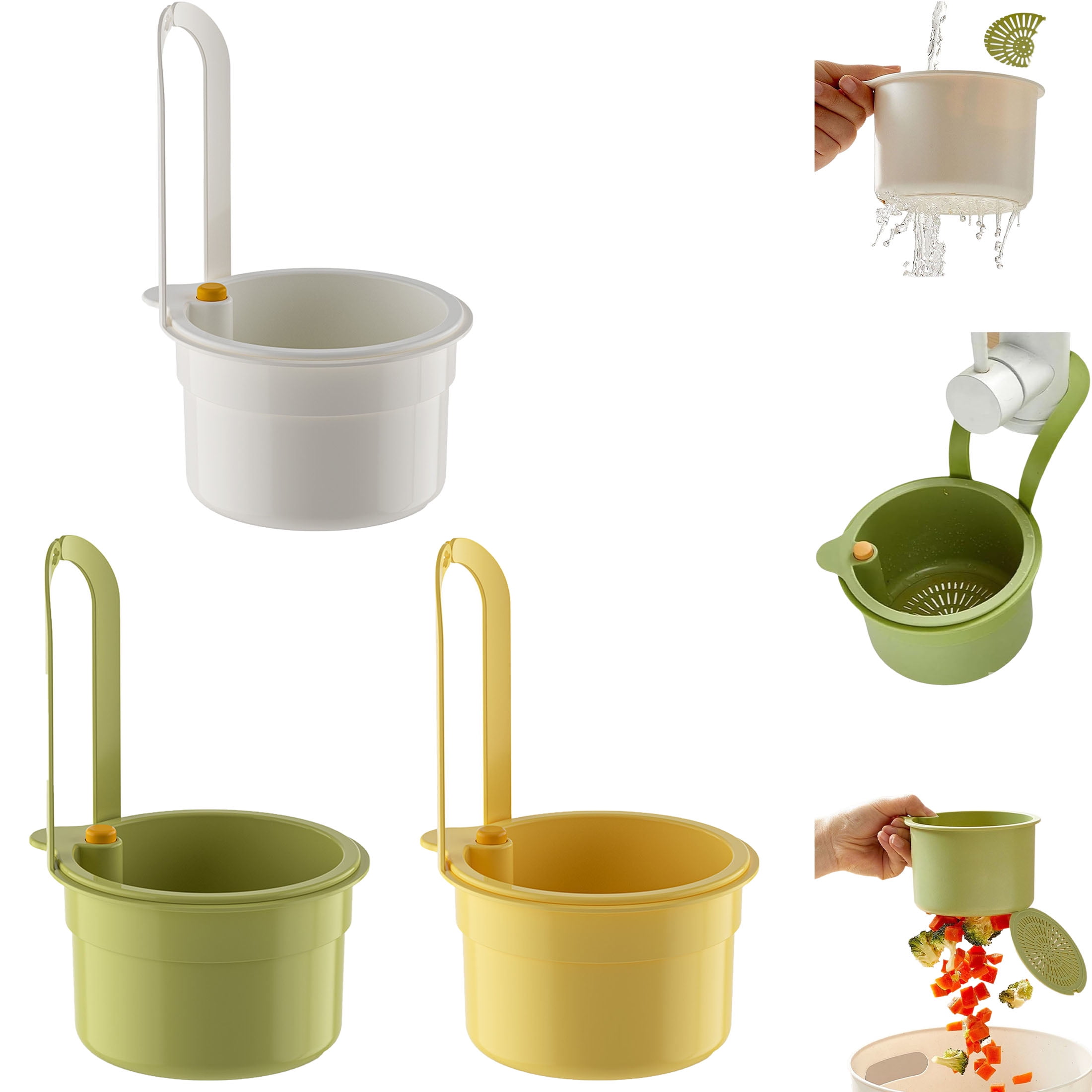 Faucet Hanging Strainer,Self-Cleaning Hanging Sink Strainer Basket with ...