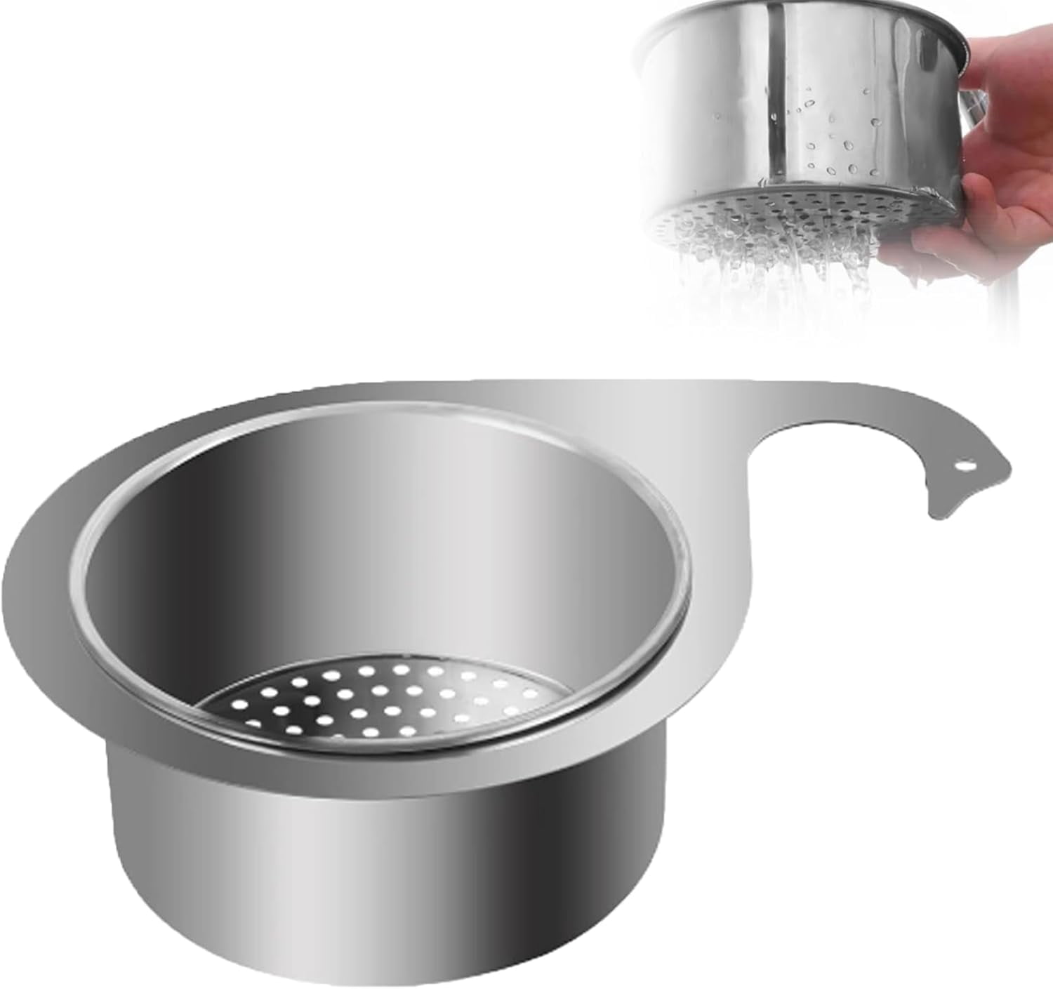Faucet Hanging Strainer, Stainless Steel Swan Sink Strainer Basket ...