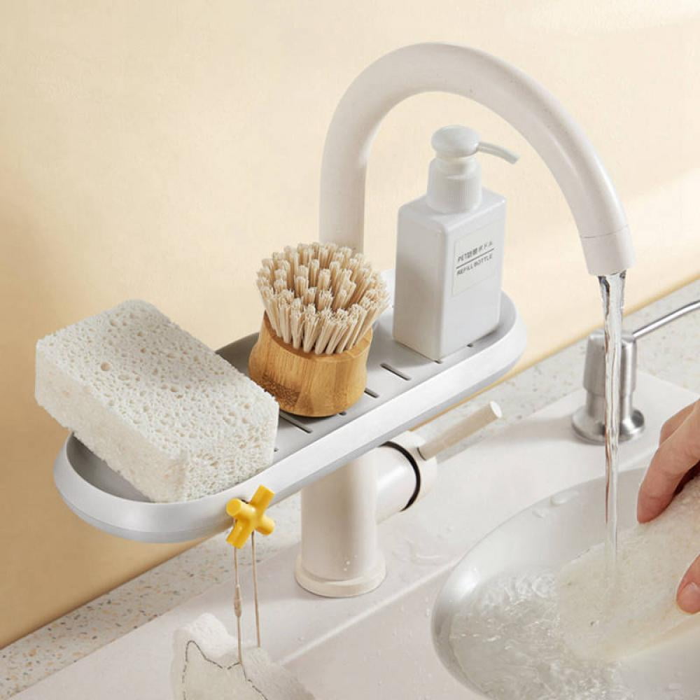 Faucet Holder, Holder Sink Caddy Organizer for Kitchen, Hanging Faucet ...