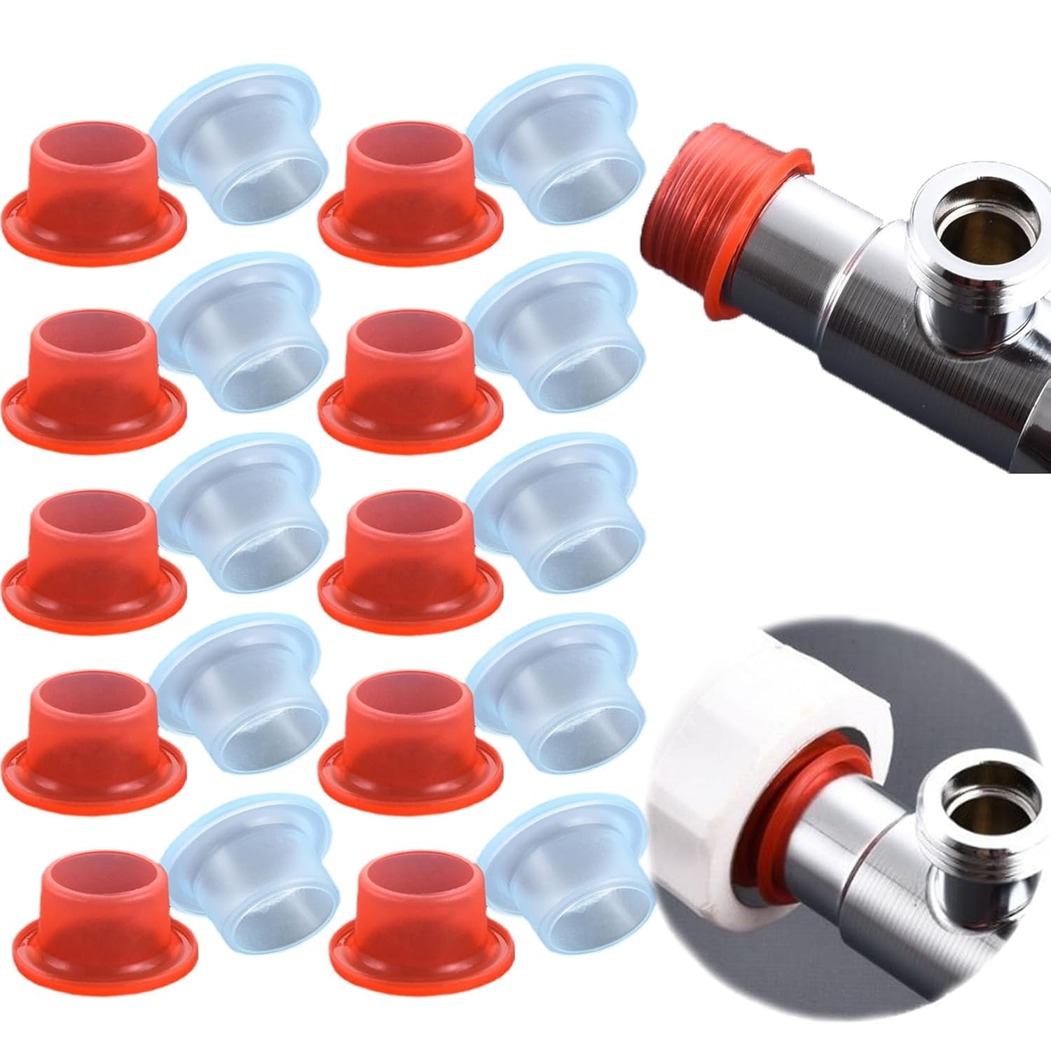 Faucet Leak Proof Sealing Gasket,Upgrade Leak-Proof Silicone Plug for Faucet Triangle Valve ...