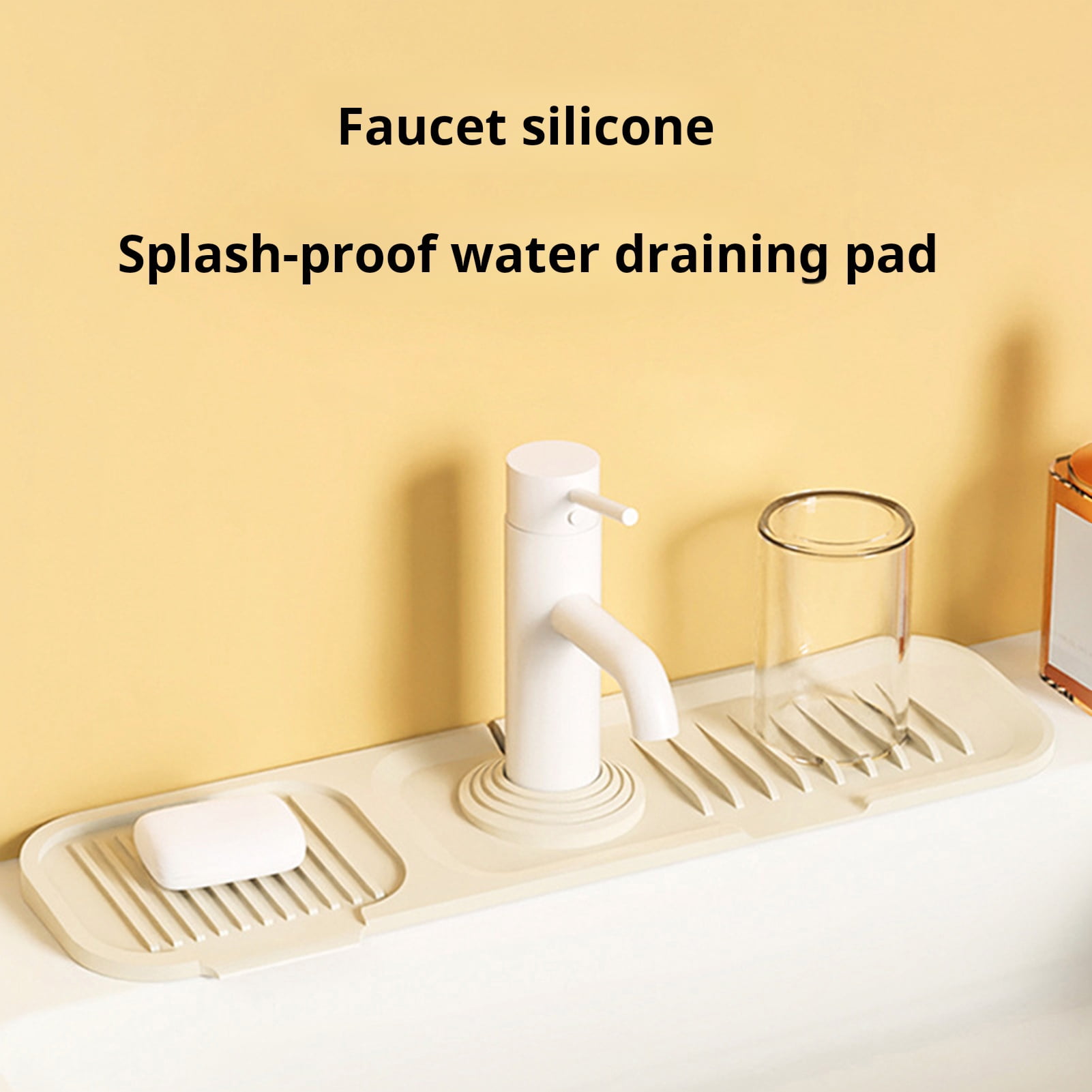 Faucet Mat Fast Drying Stone Sink Tray Sink Protectors Splash Guard ...