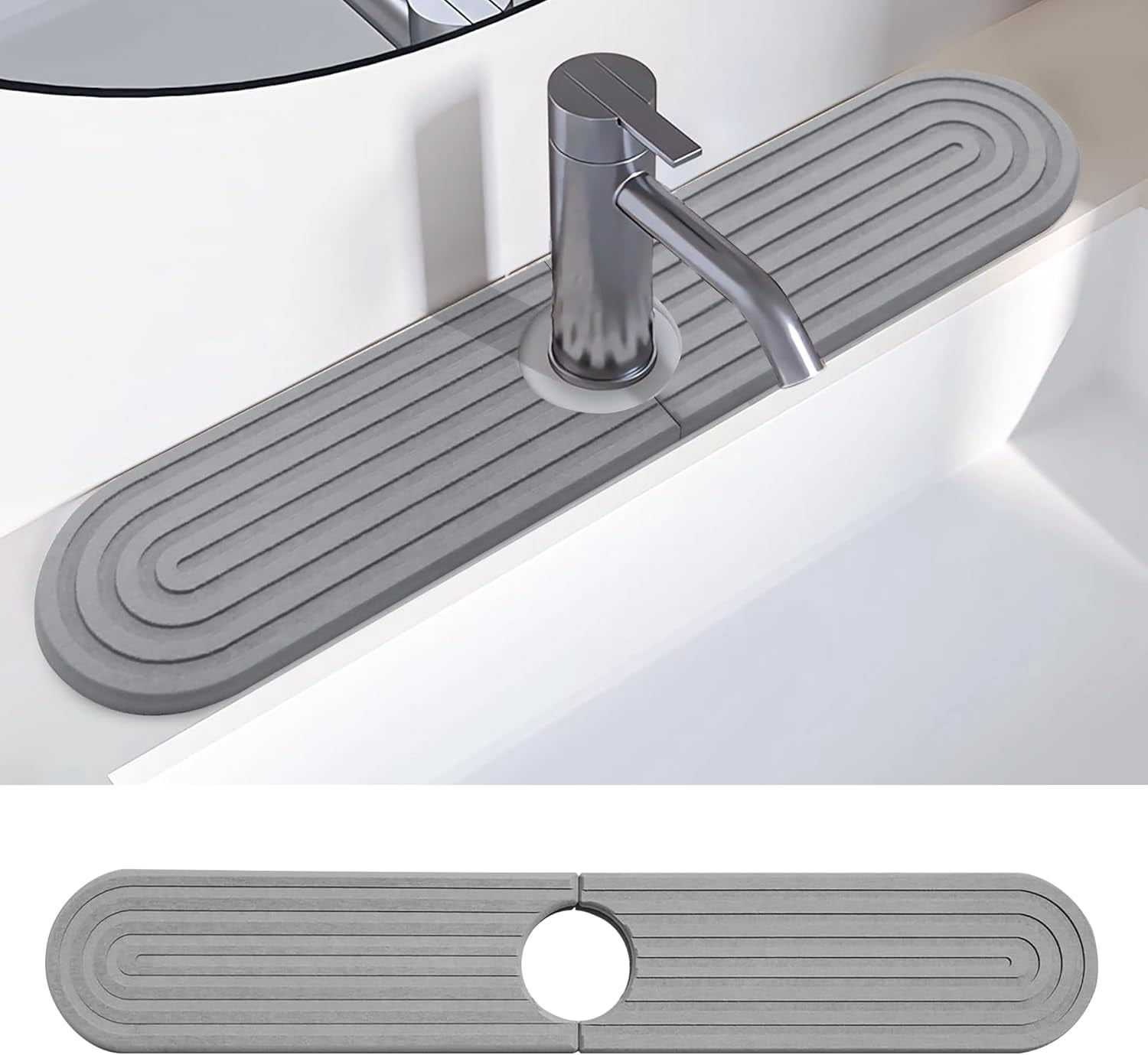 Faucet Mat For Kitchen Sink - Diatomite Stone Sink Tray - Fast Drying ...