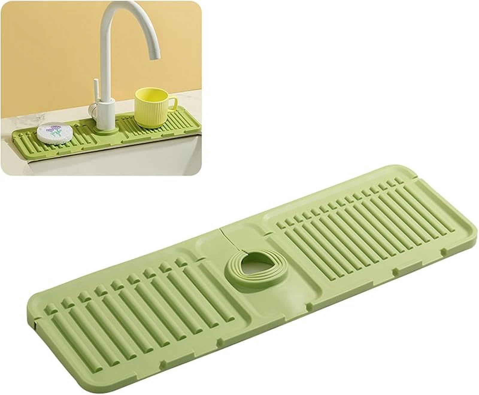 Faucet Mat for Kitchen Sink - 2024 Premium Upgrade: Enhanced Silicone ...