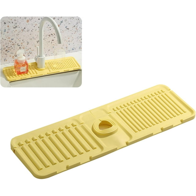 Faucet Mat for Kitchen Sink - 2024 Upgraded Premium Silicone Splash ...