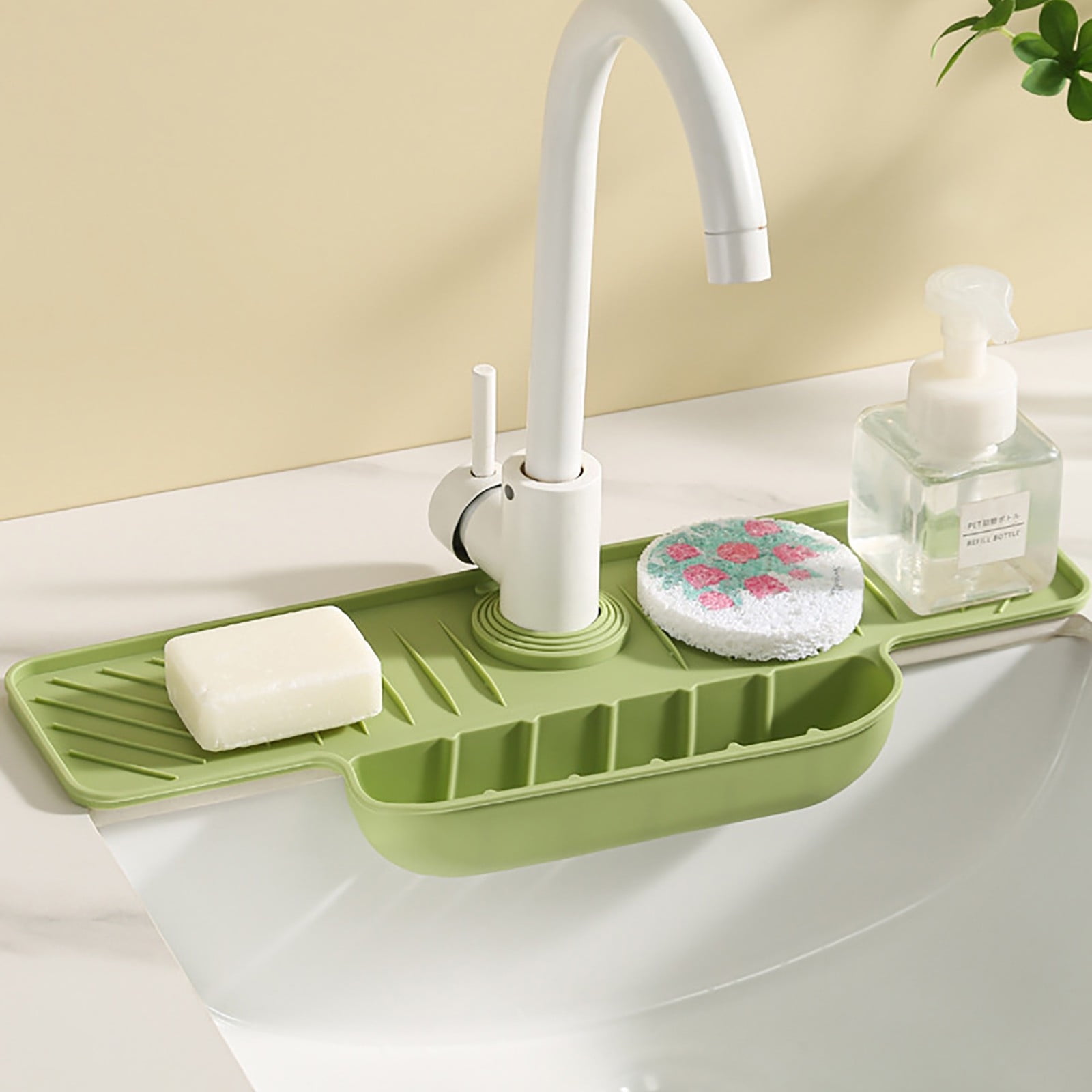 Faucet Mat for Kitchen Sink - 2025 Upgraded Premium Silicone Splash ...