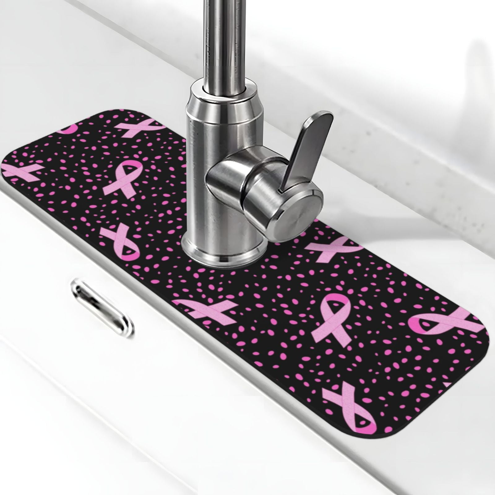 Faucet Mat for Kitchen Sink - Breast Cancer Awareness3 Fast Drying ...