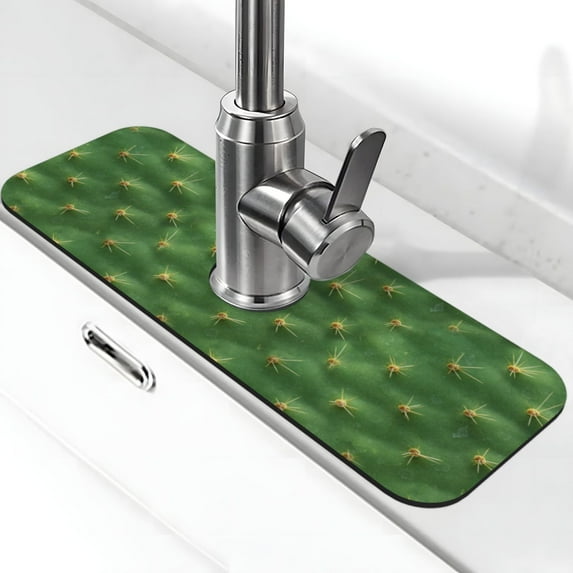 Faucet Mat for Kitchen Sink - Cactus 3 Fast Drying Absorbent Kitchen ...