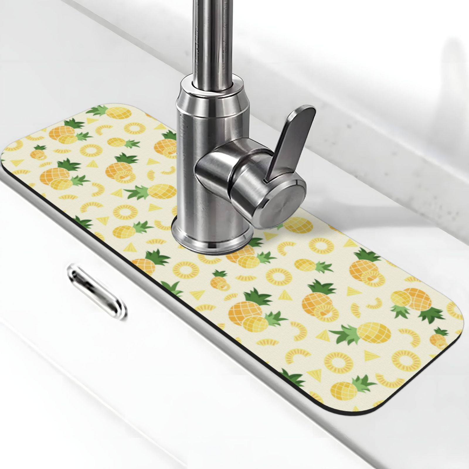 Faucet Mat for Kitchen Sink - Cute Citrus Color Pineapple Fast Drying ...