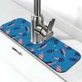 Faucet Mat for Kitchen Sink - Dark Red Blue Ice Cream Print Fast Drying ...