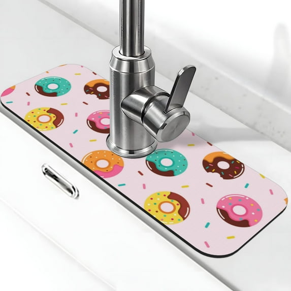 Faucet Mat for Kitchen Sink - Donut Fast Drying Absorbent Kitchen Sink ...
