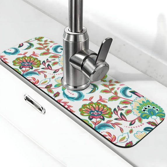 Faucet Mat for Kitchen Sink - Fairy flower A Fast Drying Absorbent ...