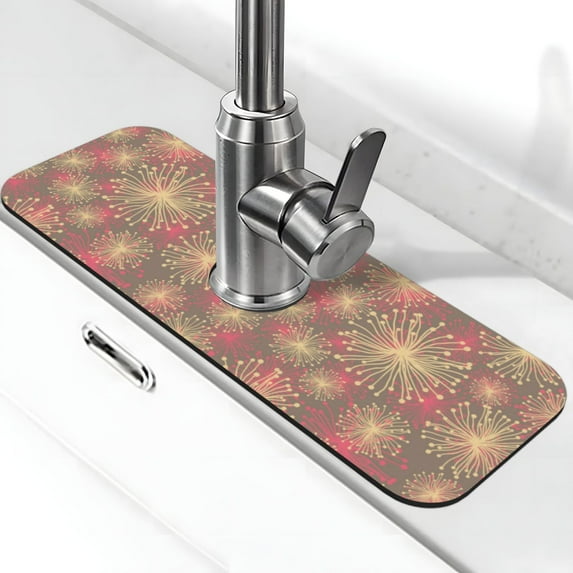 Faucet Mat for Kitchen Sink - Fireworks1 Fast Drying Absorbent Kitchen ...