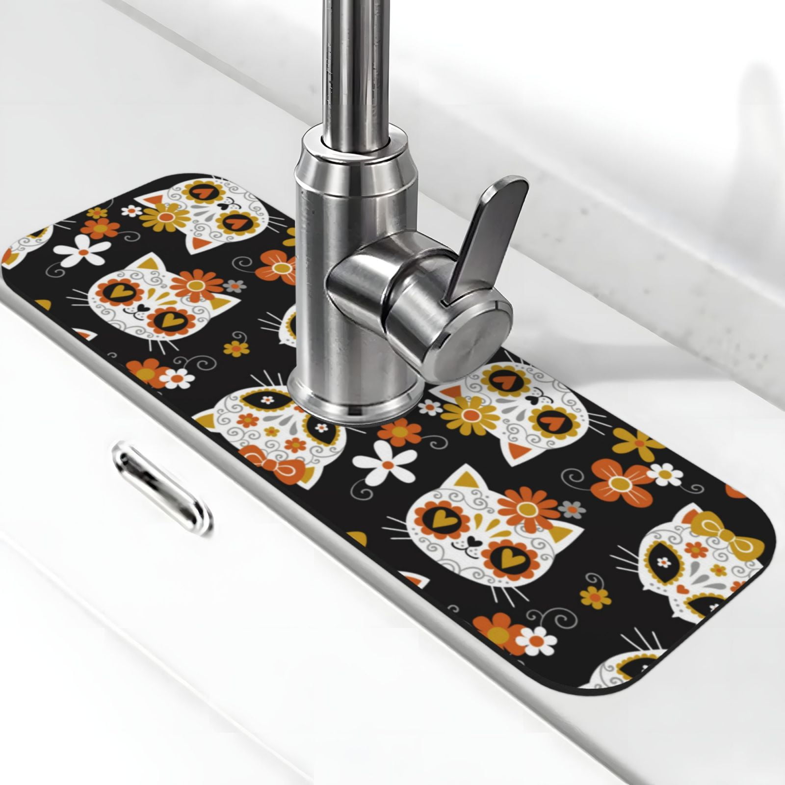 Faucet Mat for Kitchen Sink - Flower fox Fast Drying Absorbent Kitchen ...