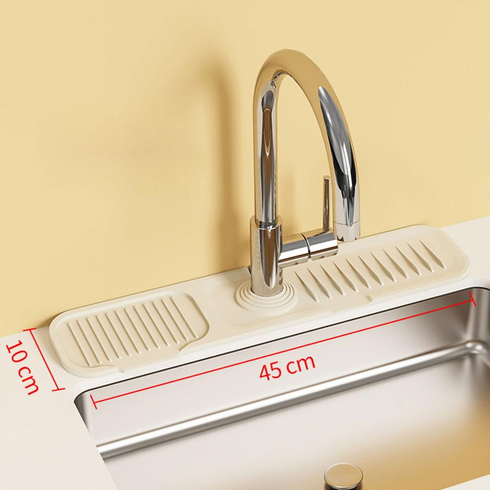Faucet Mat for Kitchen Sink, Kitchen Sink Silicone Draining Mat Fast ...