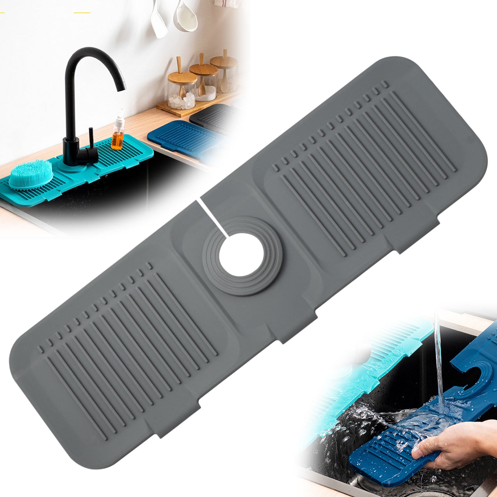 Faucet Mat for Kitchen Sink, Stone Sink Tray with Fast Drying ...
