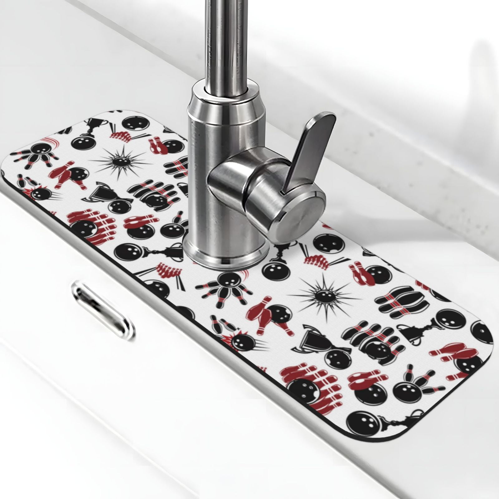 Faucet Mat for Kitchen Sink - bowling Fast Drying Absorbent Kitchen ...