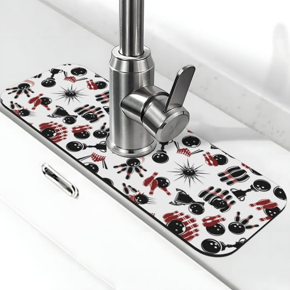 Faucet Mat for Kitchen Sink - bowling Fast Drying Absorbent Kitchen ...