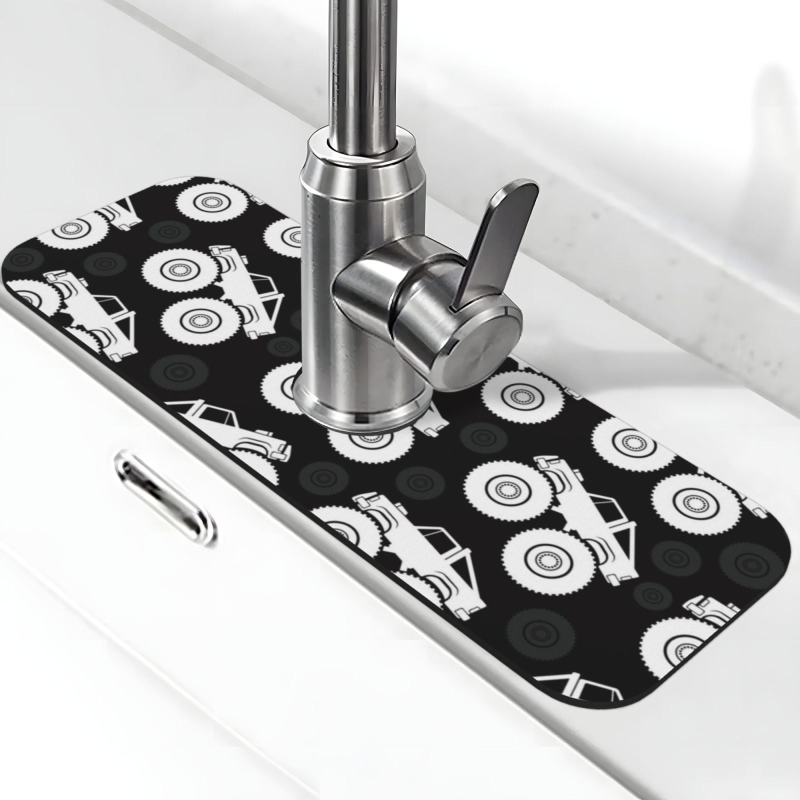 Faucet Mat for Kitchen Sink - cool car A Fast Drying Absorbent Kitchen ...