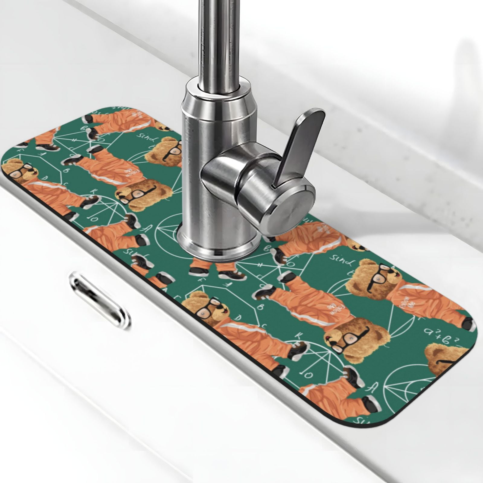Faucet Mat for Kitchen Sink - math formula Bear Fast Drying Absorbent ...