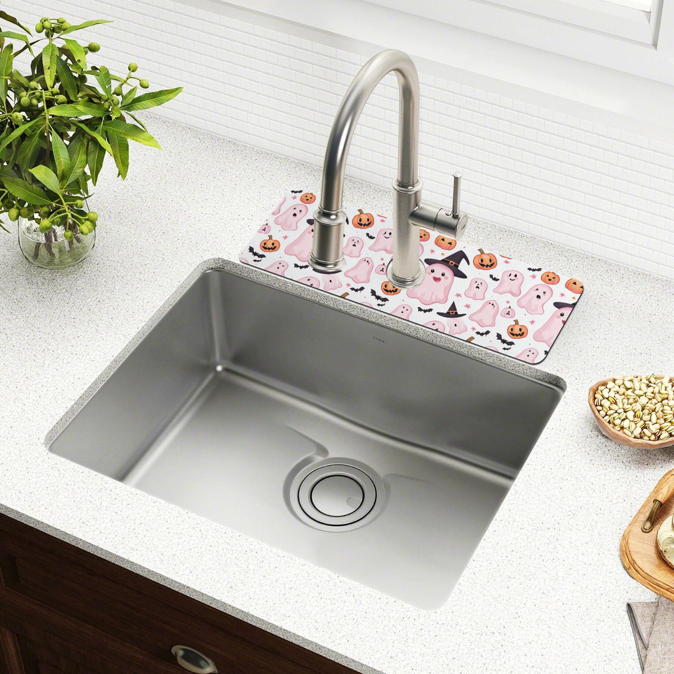 Faucet Mat for Kitchen Sink 15'' Sink Splash Guard Mat Super Absorbent ...