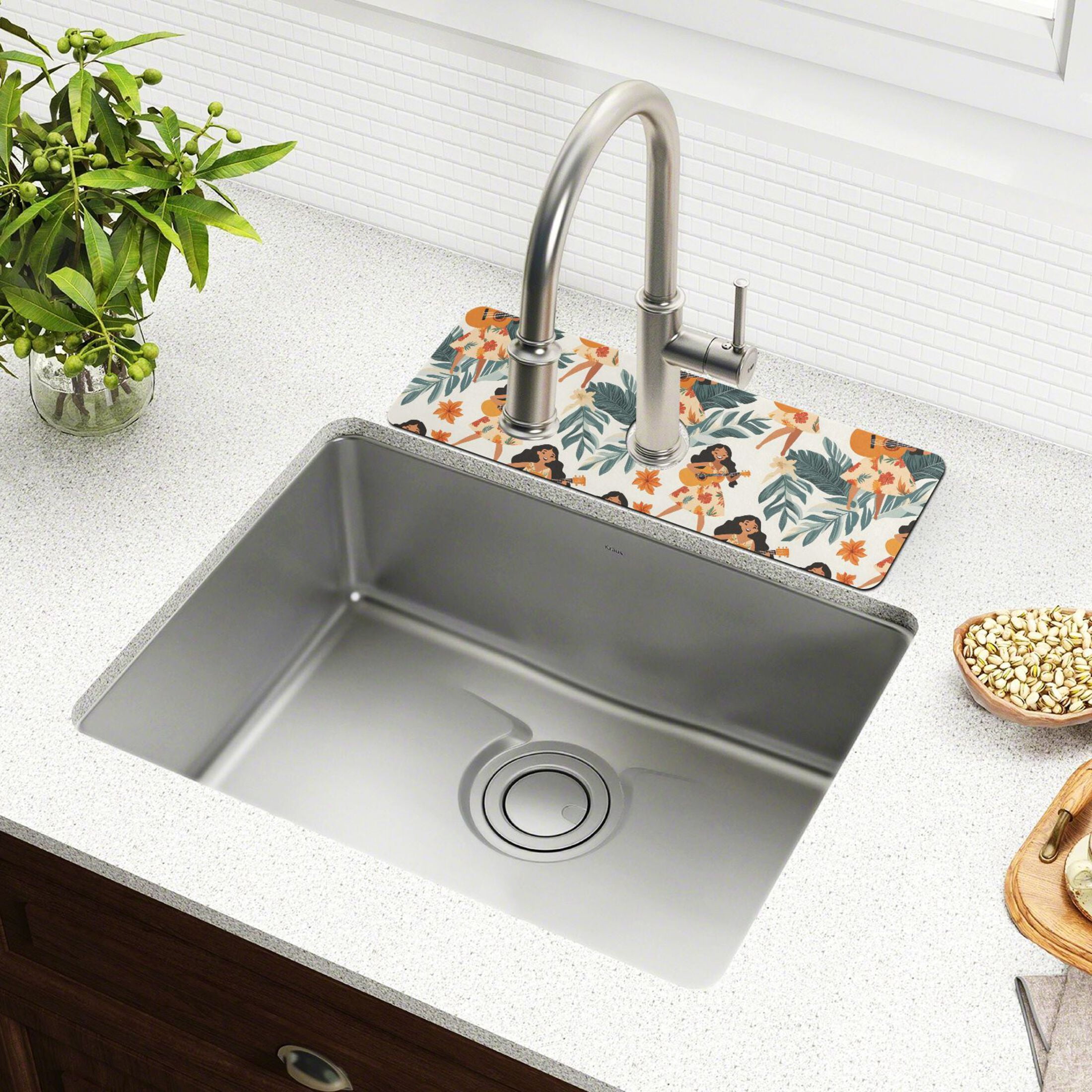 Faucet Mat for Kitchen Sink 15'' Sink Splash Guard Mat Super Absorbent ...