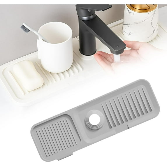 Faucet Mat for Kitchen Sink,2025 New Bathroom Faucet Splash Guard ...