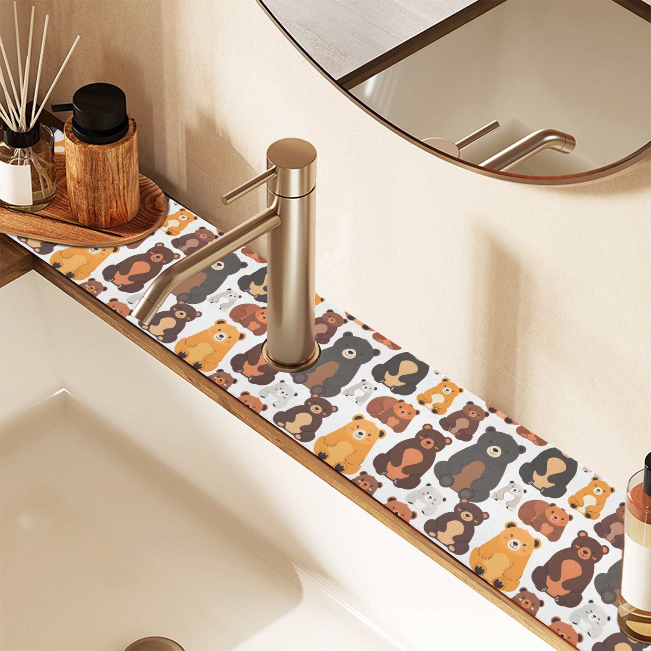 Faucet Mat for Kitchen Sink 30'' Sink Splash Guard Mat Super Absorbent ...