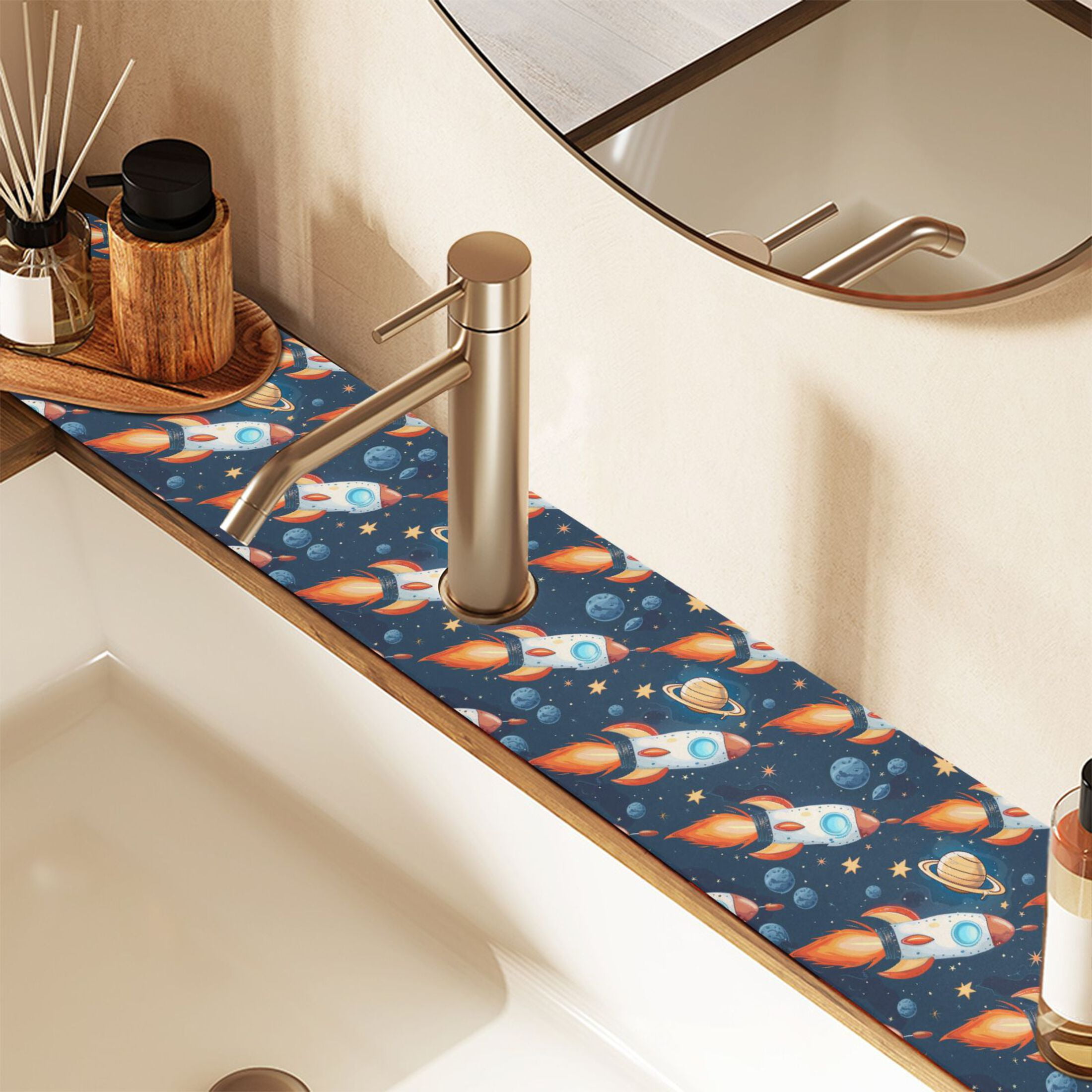 Faucet Mat for Kitchen Sink 30'' Sink Splash Guard Mat Super Absorbent ...