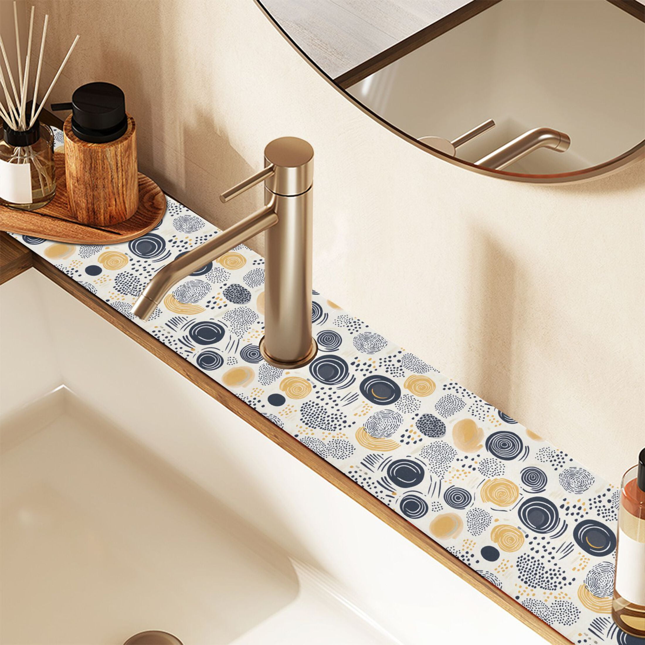 Faucet Mat for Kitchen Sink 30'' Sink Splash Guard Mat Super Absorbent ...