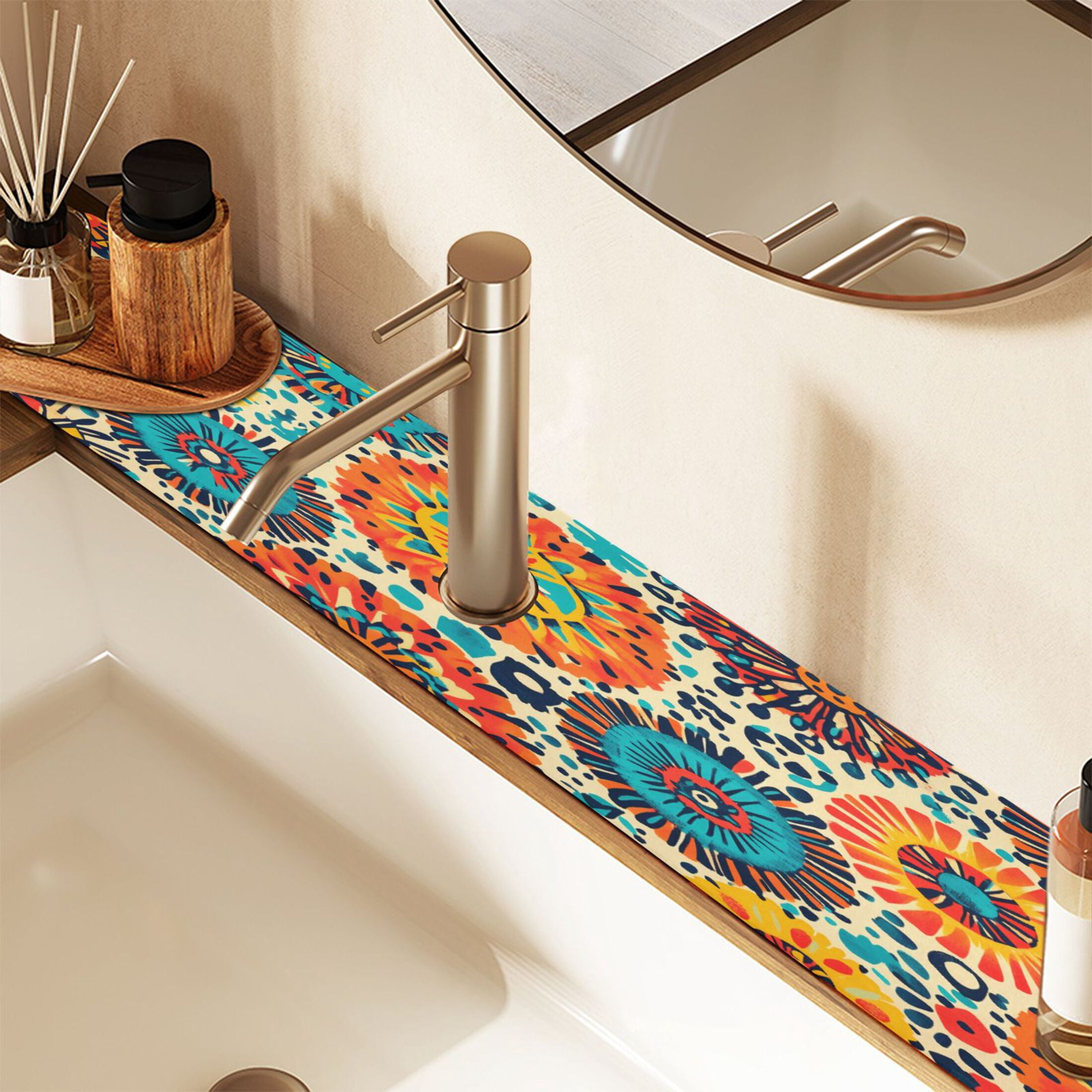 Faucet Mat for Kitchen Sink 30'' Sink Splash Guard Mat Super Absorbent ...