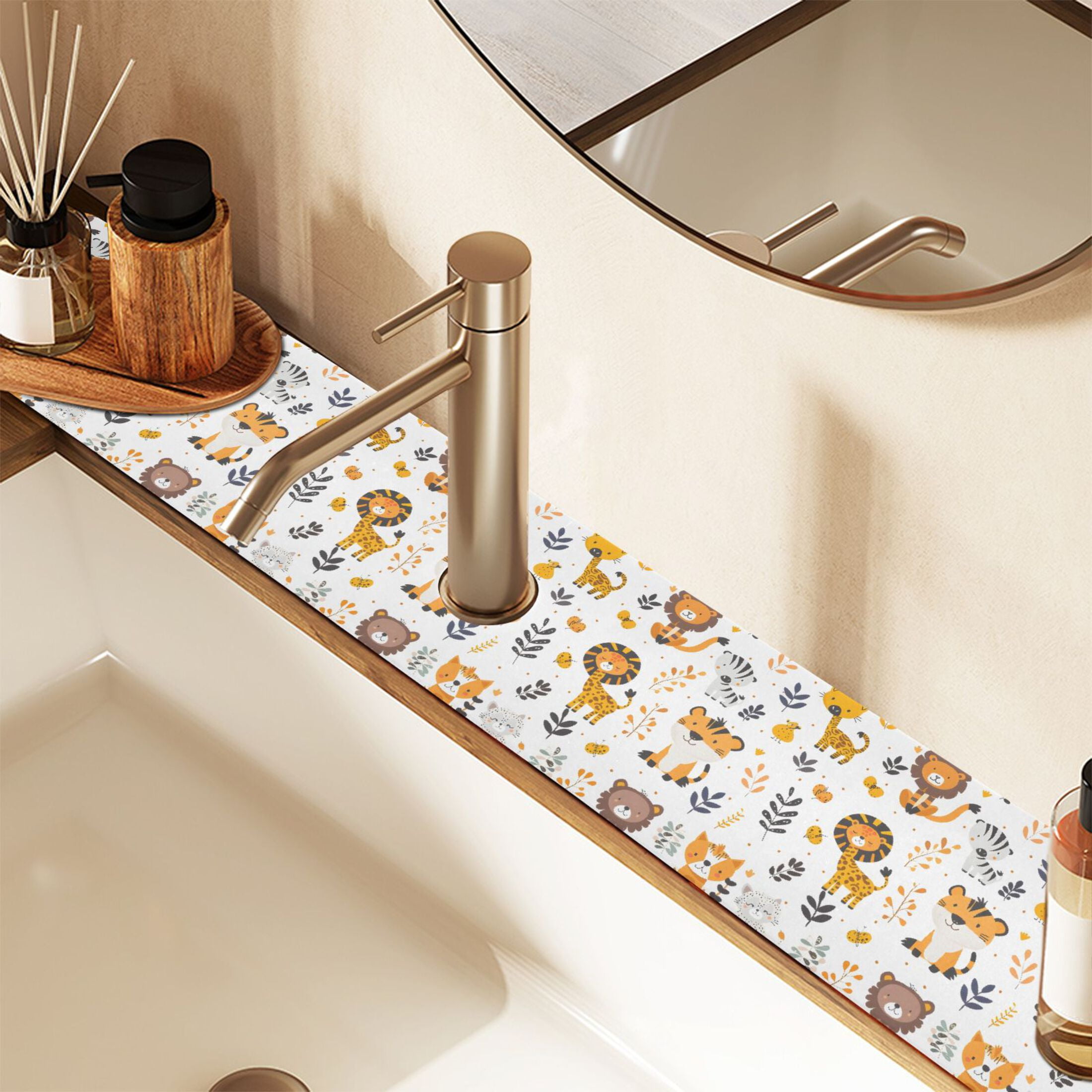 Faucet Mat for Kitchen Sink 30'' Sink Splash Guard Mat Super Absorbent ...