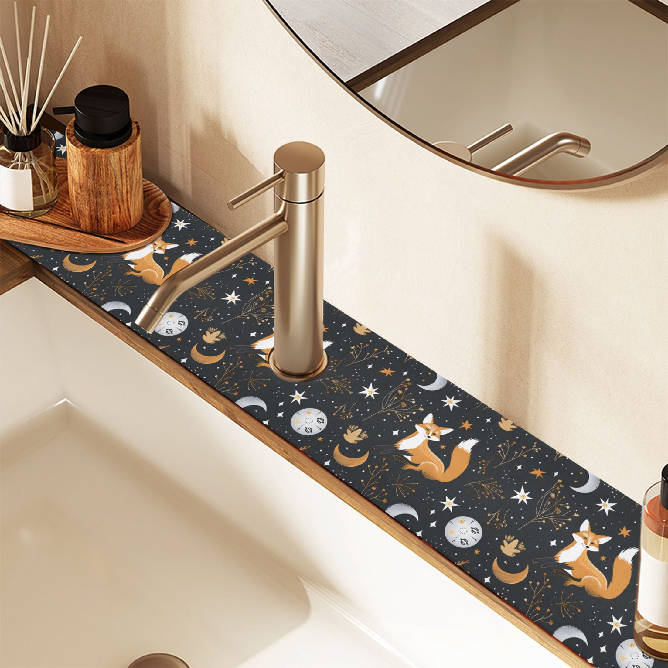 Faucet Mat for Kitchen Sink 30'' Sink Splash Guard Mat Super Absorbent ...