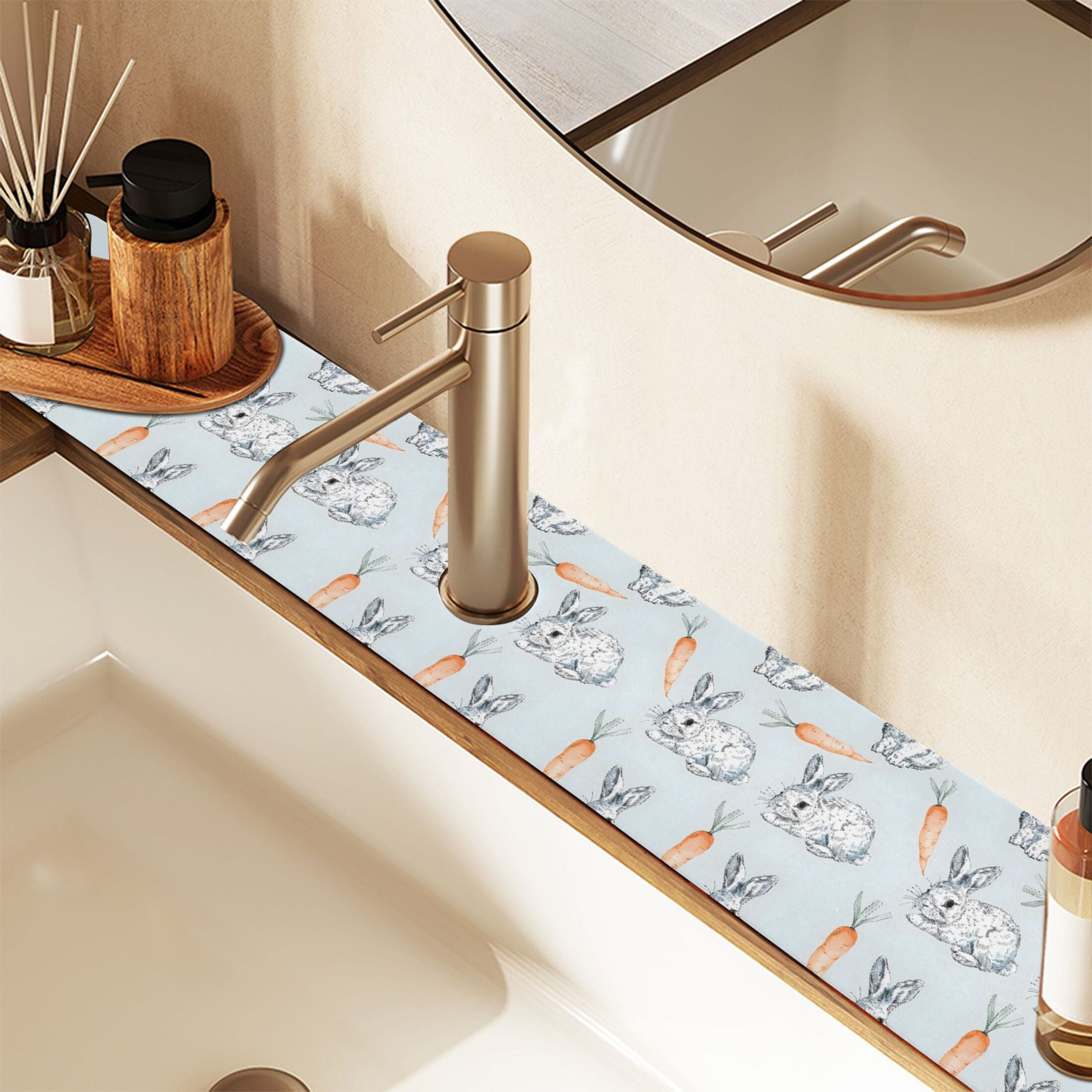 Faucet Mat for Kitchen Sink 30'' Sink Splash Guard Mat Super Absorbent ...
