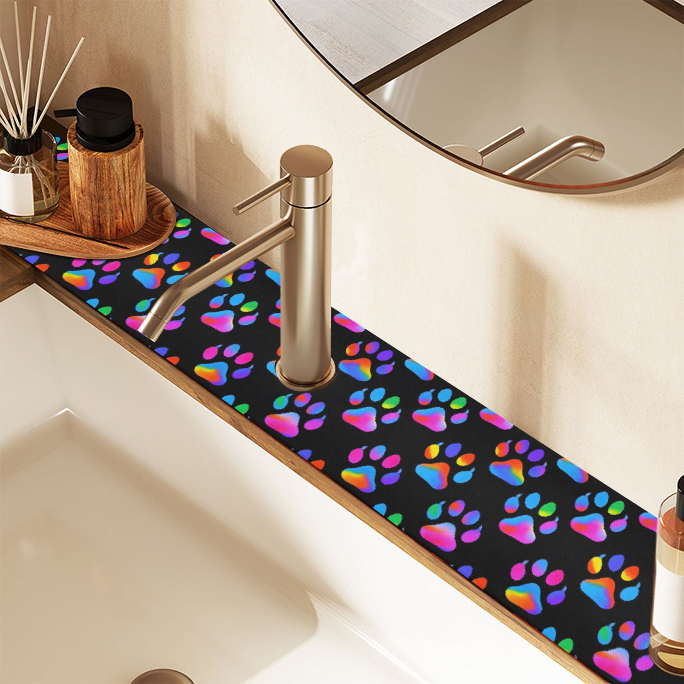 Faucet Mat for Kitchen Sink 30'' Sink Splash Guard Mat Super Absorbent ...