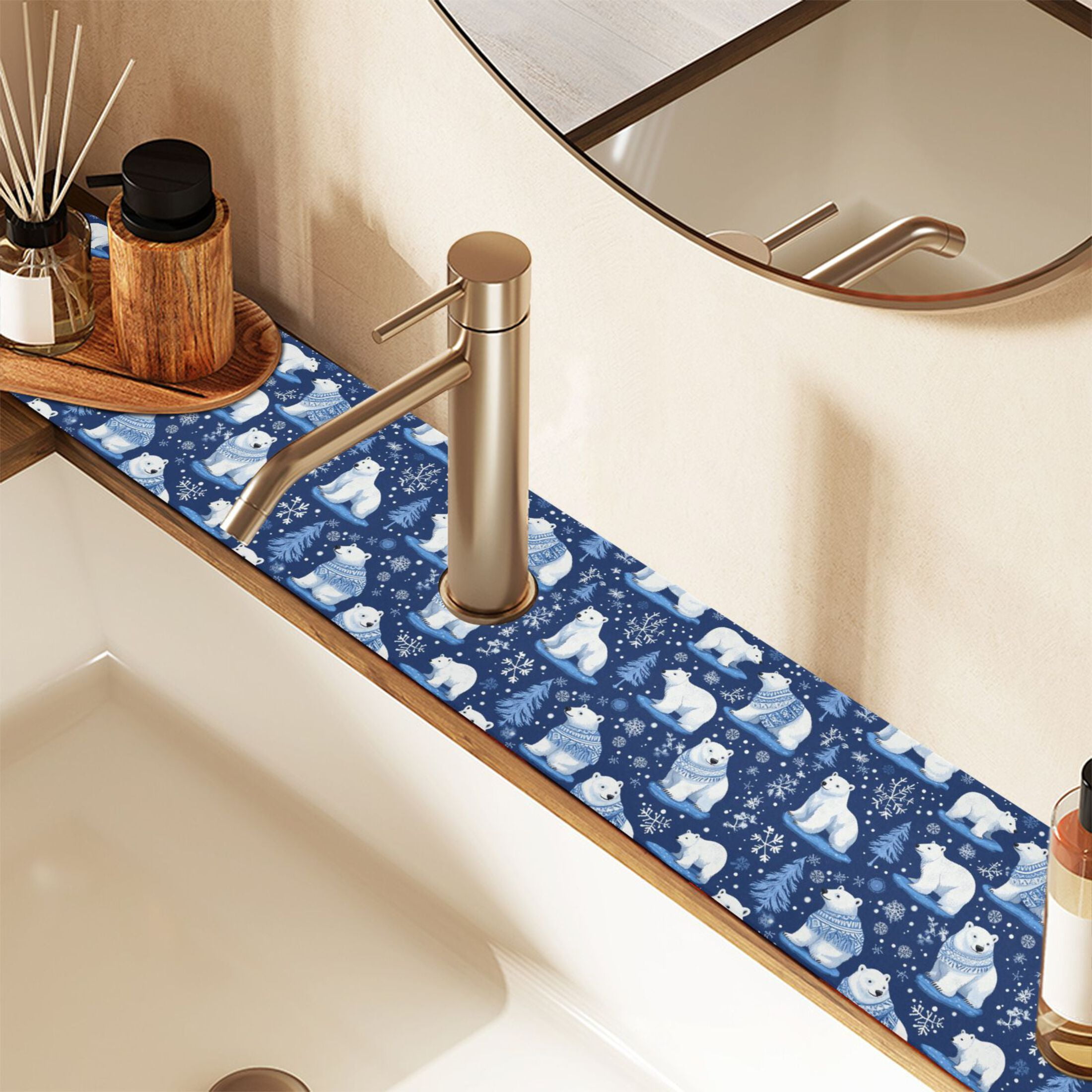 Faucet Mat for Kitchen Sink 30'' Sink Splash Guard Mat Super Absorbent ...