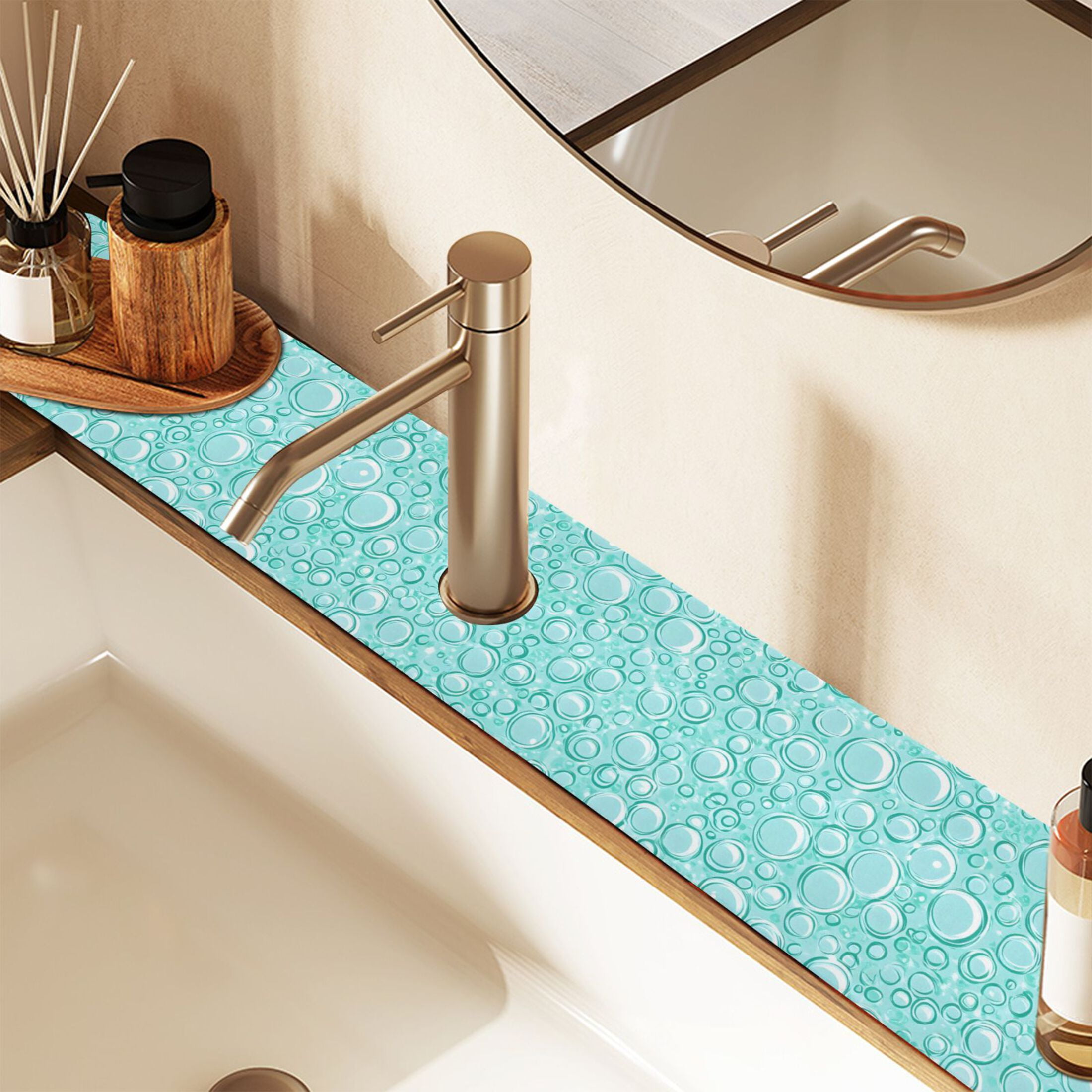 Faucet Mat for Kitchen Sink 30'' Sink Splash Guard Mat Super Absorbent ...