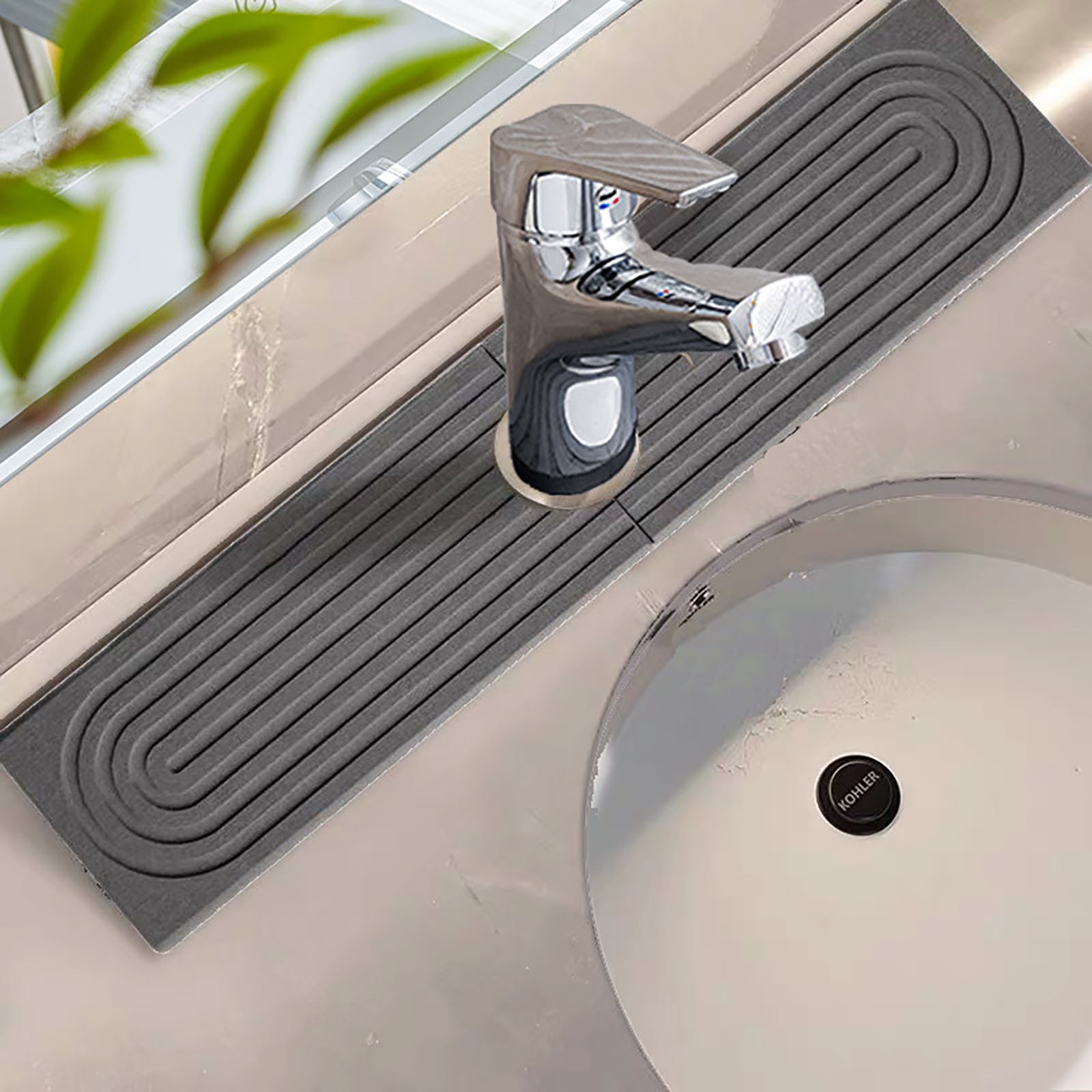 Faucet Mat for Kitchen Sink,Diatomite Fast Drying Sink Tray, Super ...