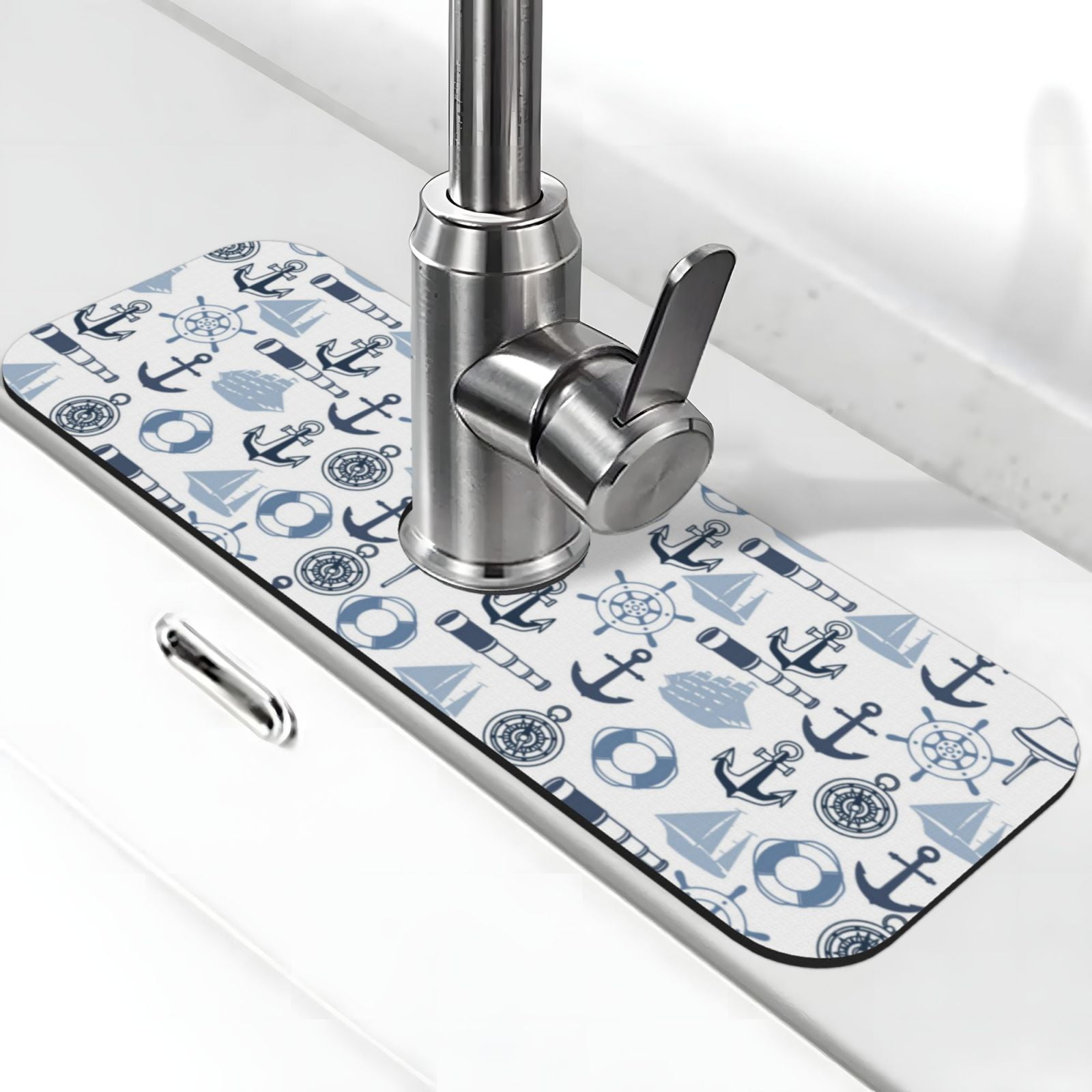 Faucet Mat for Kitchen Sink Splash Guard dock rudder Absorbent Fast ...