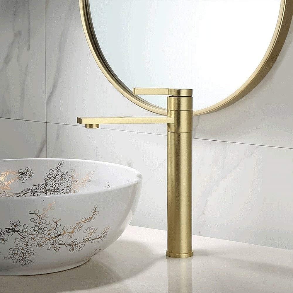 Faucet Nordic Brushed Gold All Bronze Rotate Faucet Tap Wash Basin Hot ...