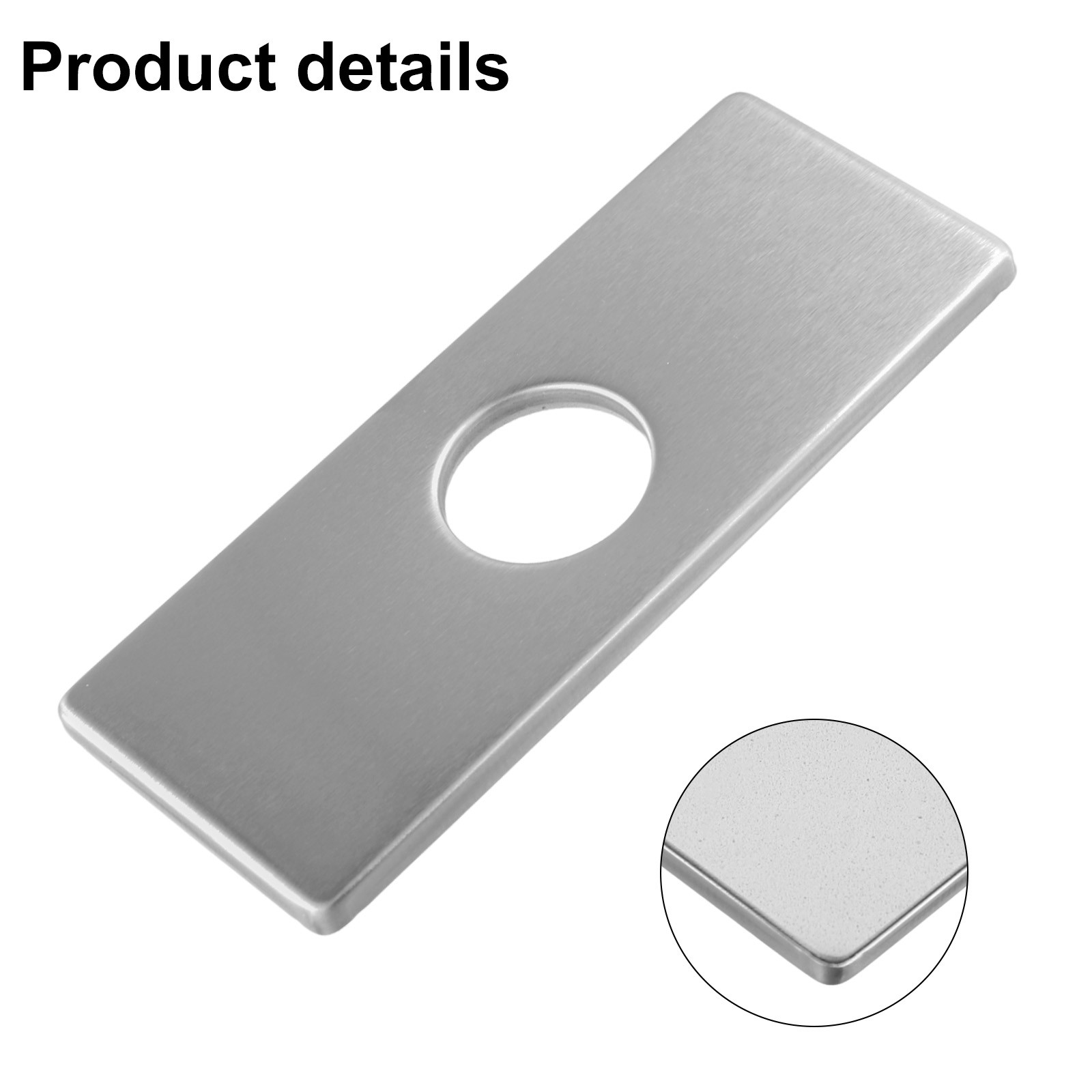 Faucet Plate Hole Tap Cover Deck Plate 304 Stainless Steel Bathroom ...