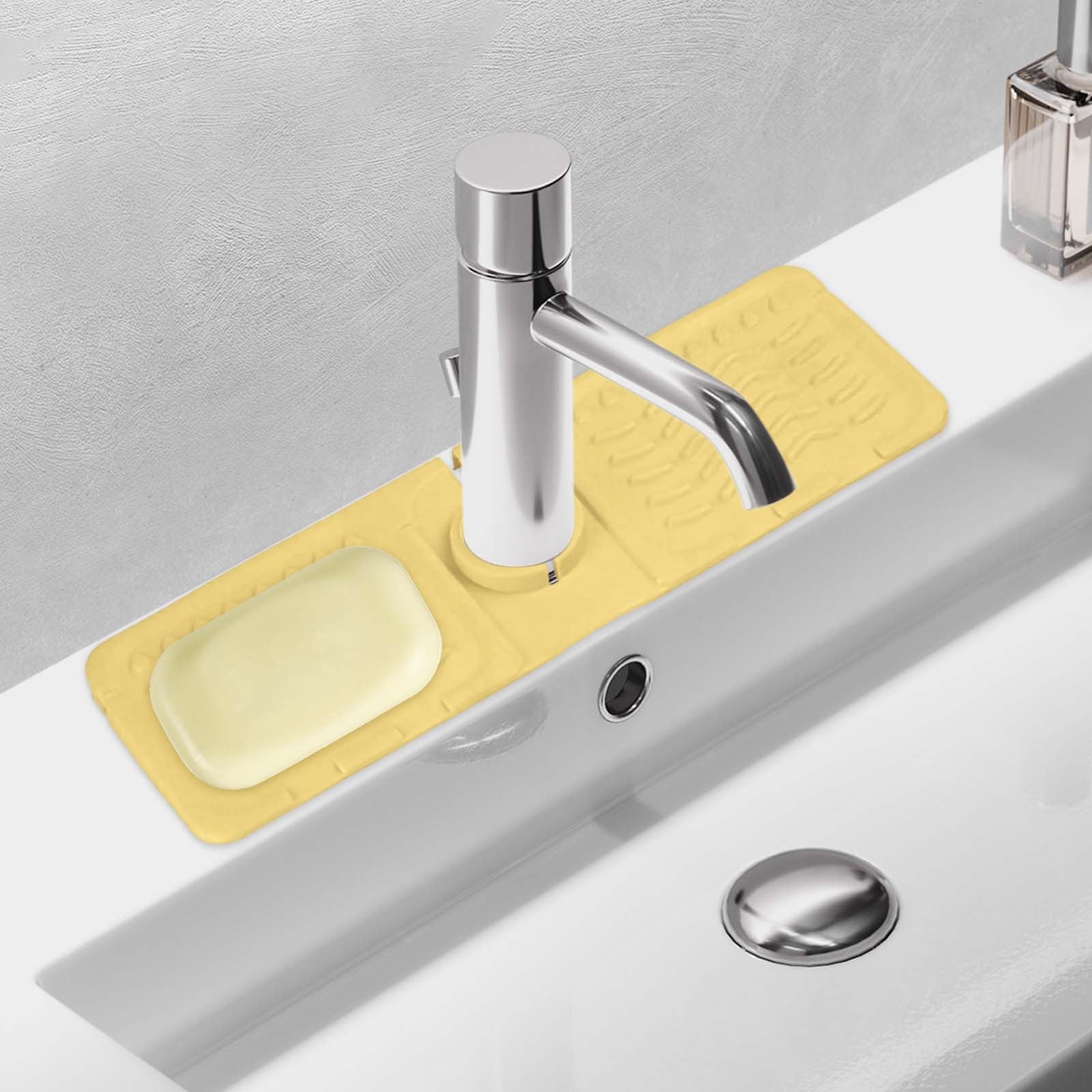 Faucet Rack Kitchen Sink Organizer Silicone Water Drying Pad with ...