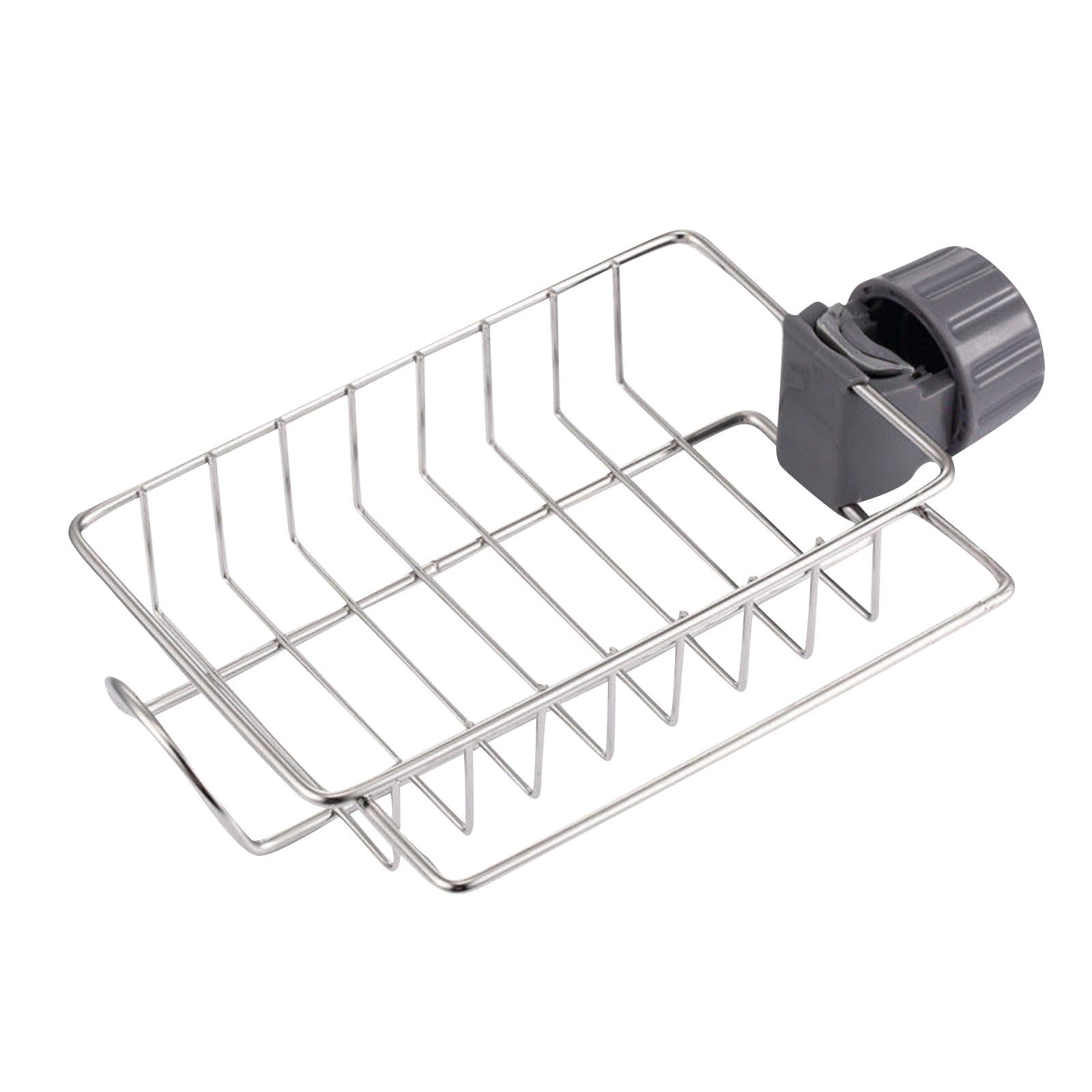 Faucet Shelf Stainless Steel No-Punch Adjustable Kitchen Sink Drains ...